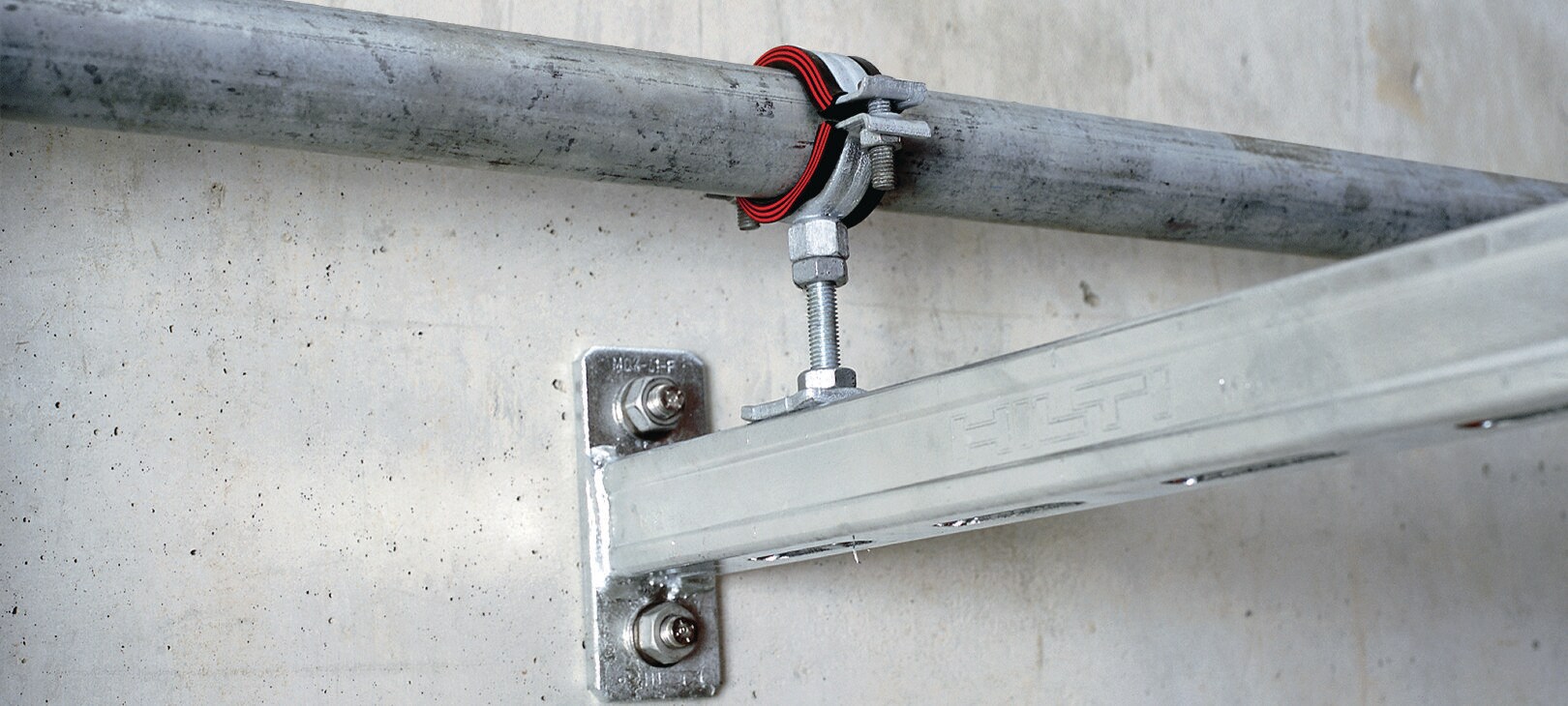 MP MI F Pipe clamp heavy duty sound insulated Pipe supports Hilti United Arab Emirates